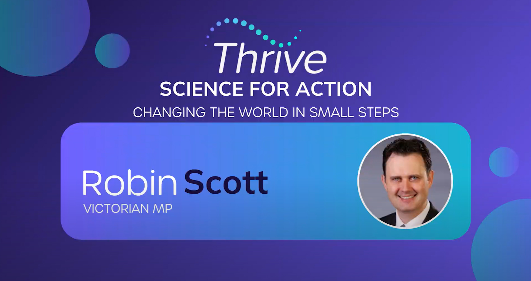 "Science for Action: Changing the world in small steps" with Robin ...